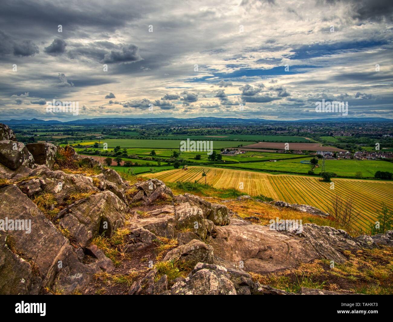 View from Haughmond Hill, Shropshire, UK Stock Photo - Alamy