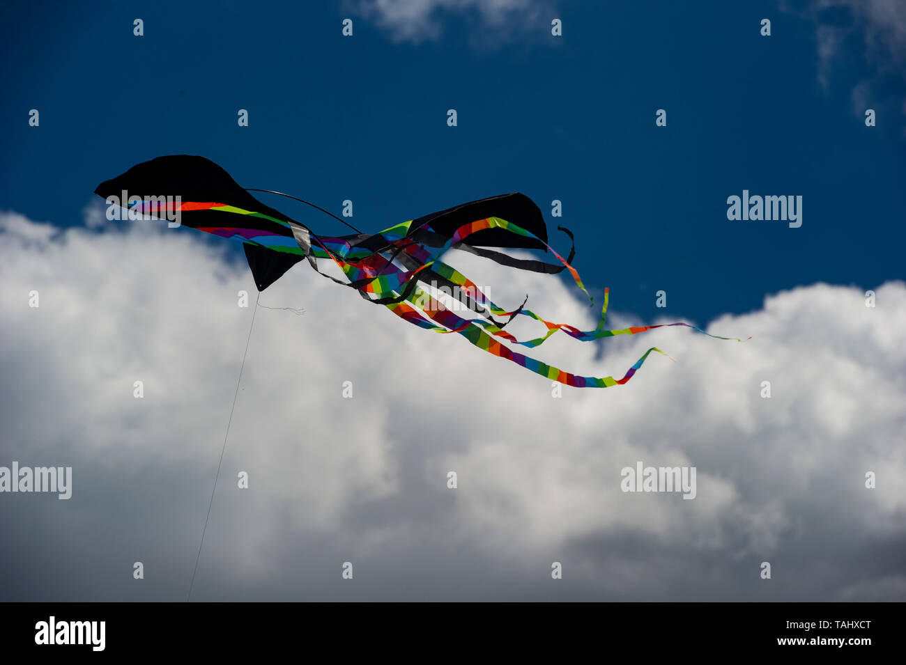 Kites at a kite festival - Streatham Common Kite Day in London Stock ...