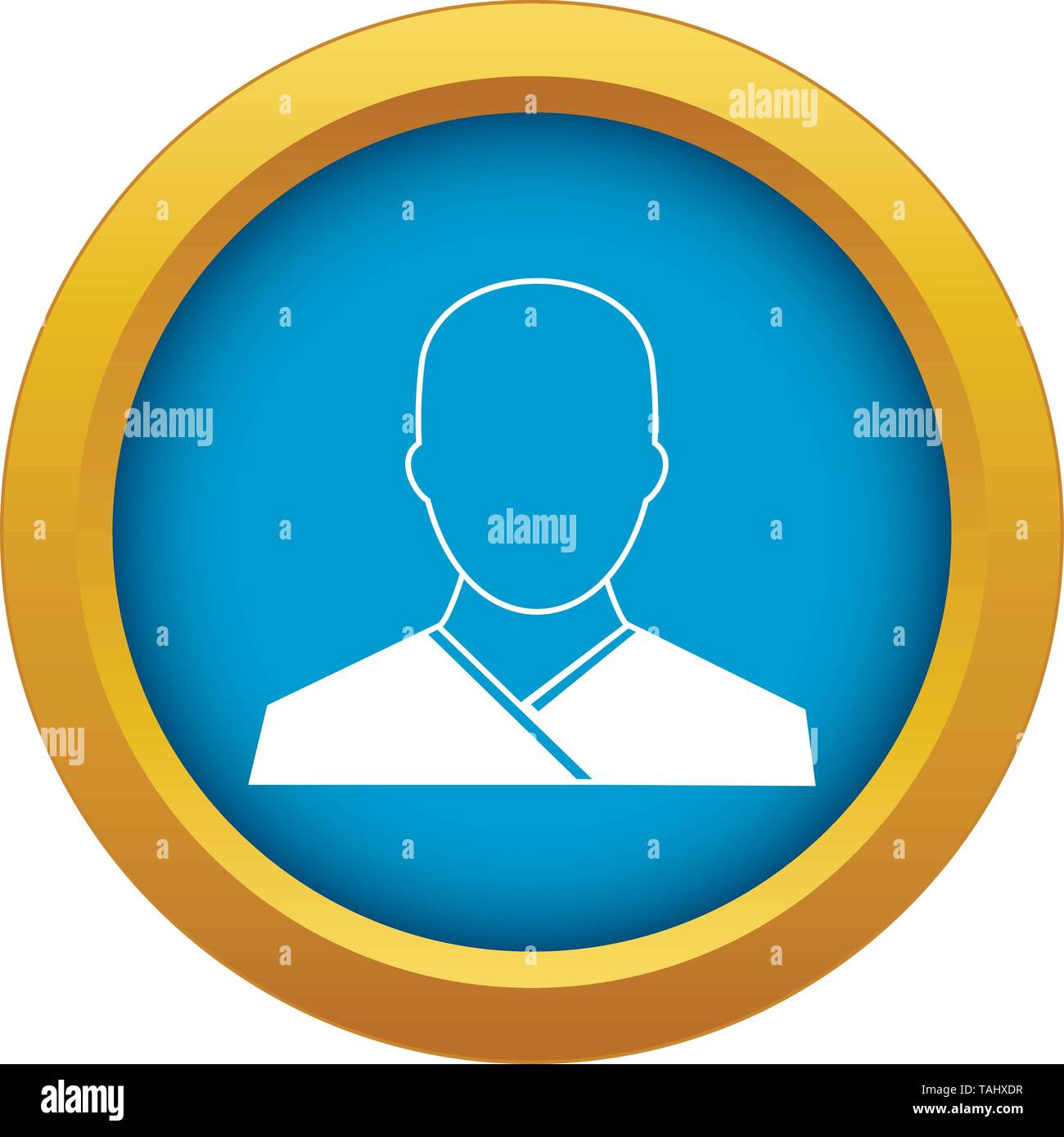 Buddhist monk icon blue vector isolated Stock Vector Image & Art - Alamy