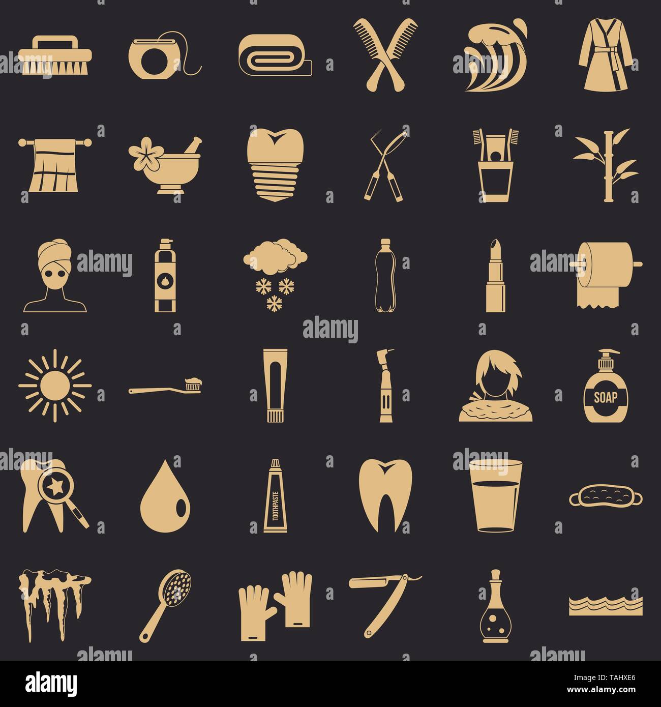 Toothpaste glass water icon hi-res stock photography and images - Alamy