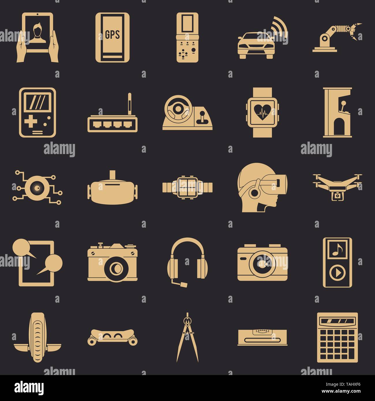 Setting icons set, simple style Stock Vector Image & Art - Alamy