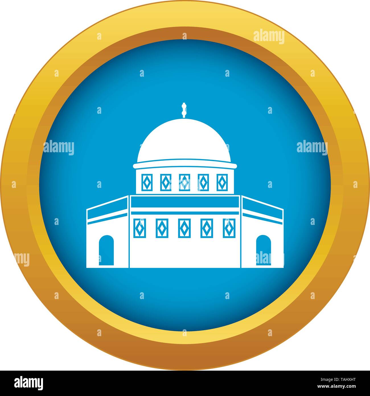 Dome of the Rock on the Temple Mount icon blue vector isolated Stock ...