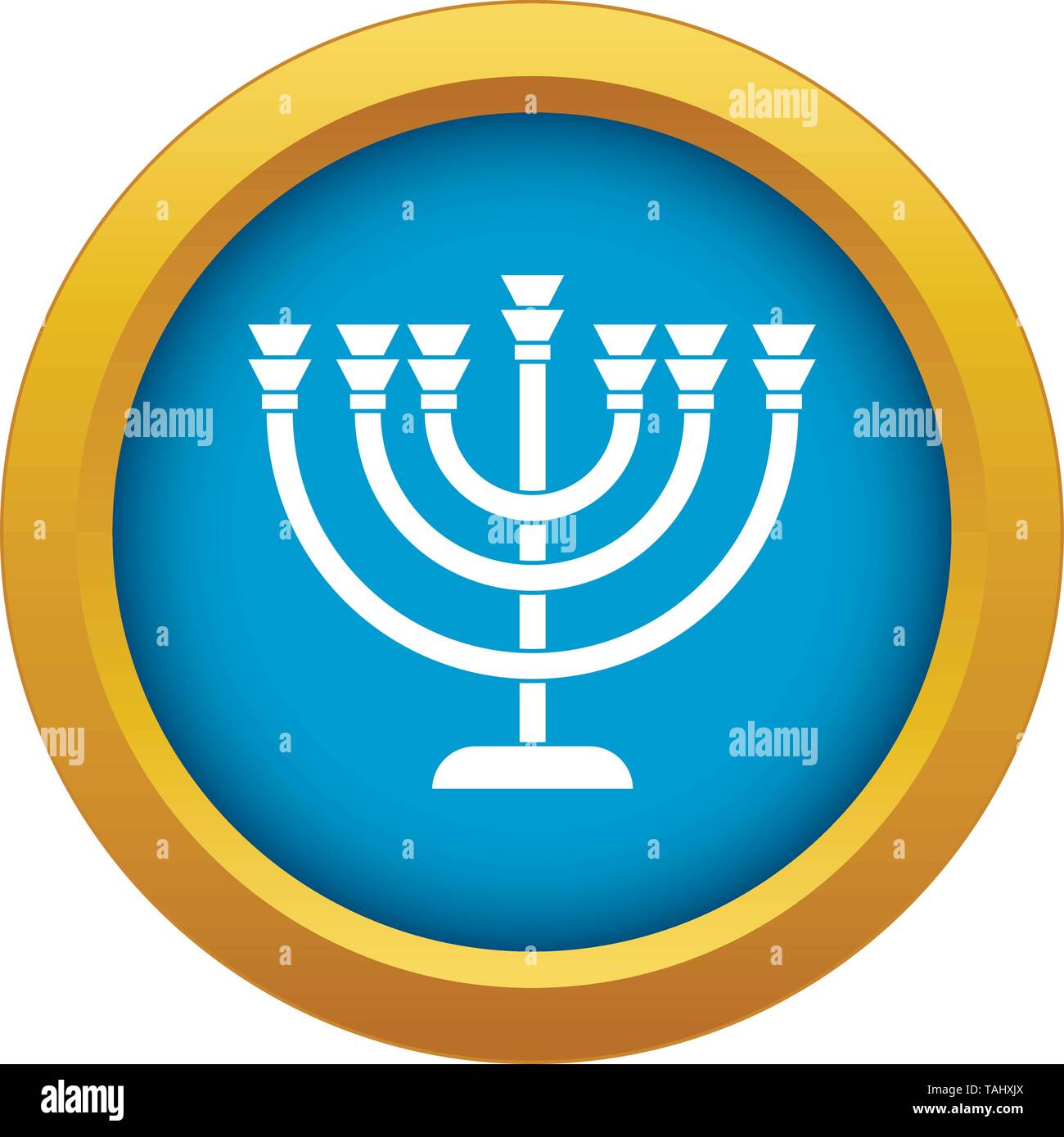 Menorah icon blue vector isolated Stock Vector Image & Art - Alamy