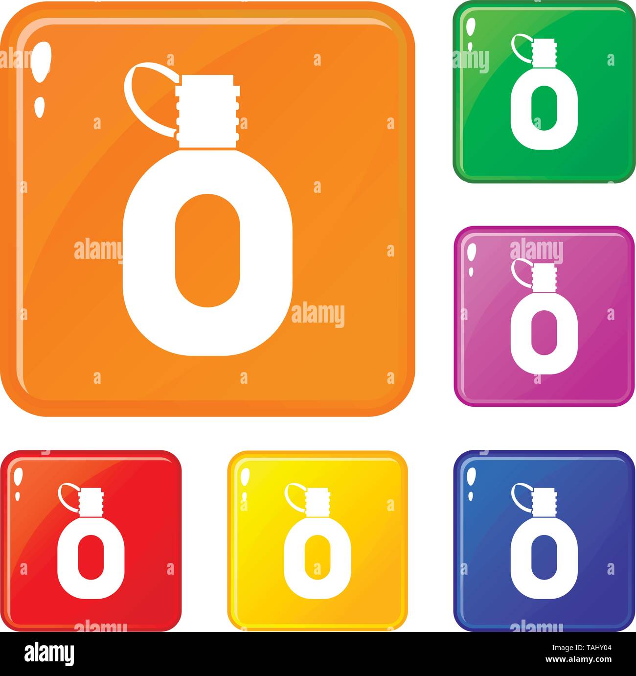 Tourist flask icons set vector color Stock Vector Image & Art - Alamy