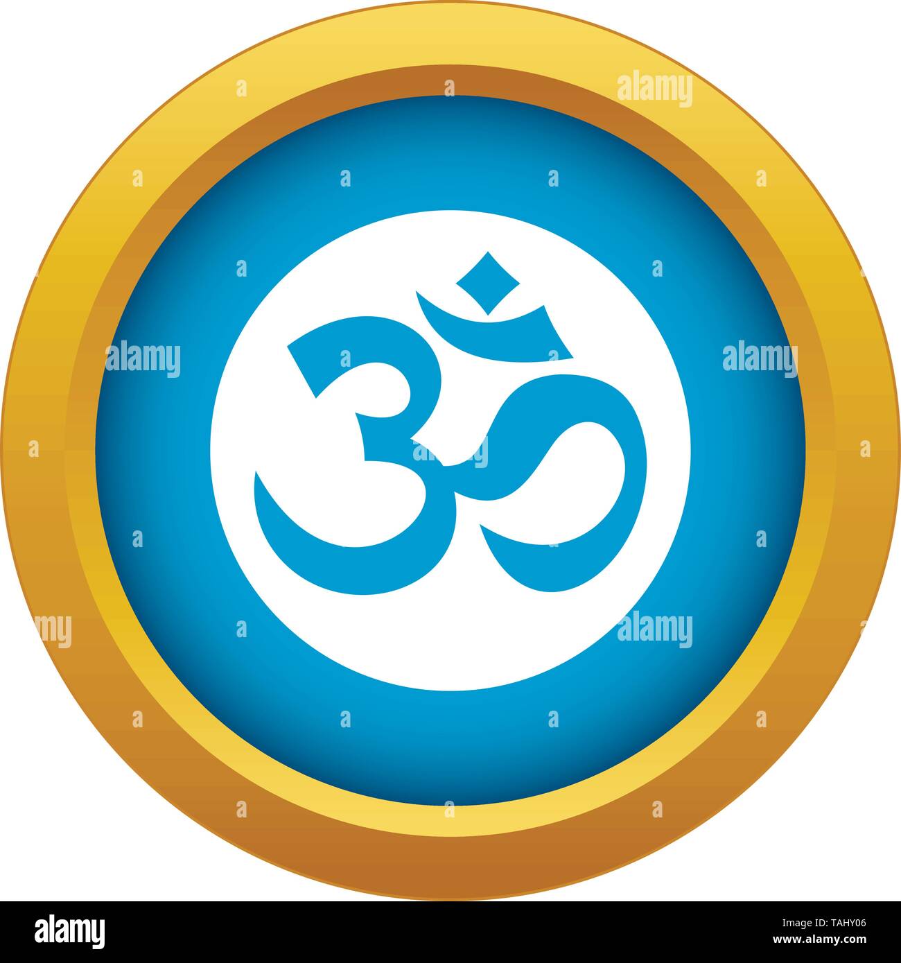 Symbol Aum icon blue vector isolated Stock Vector Image & Art - Alamy