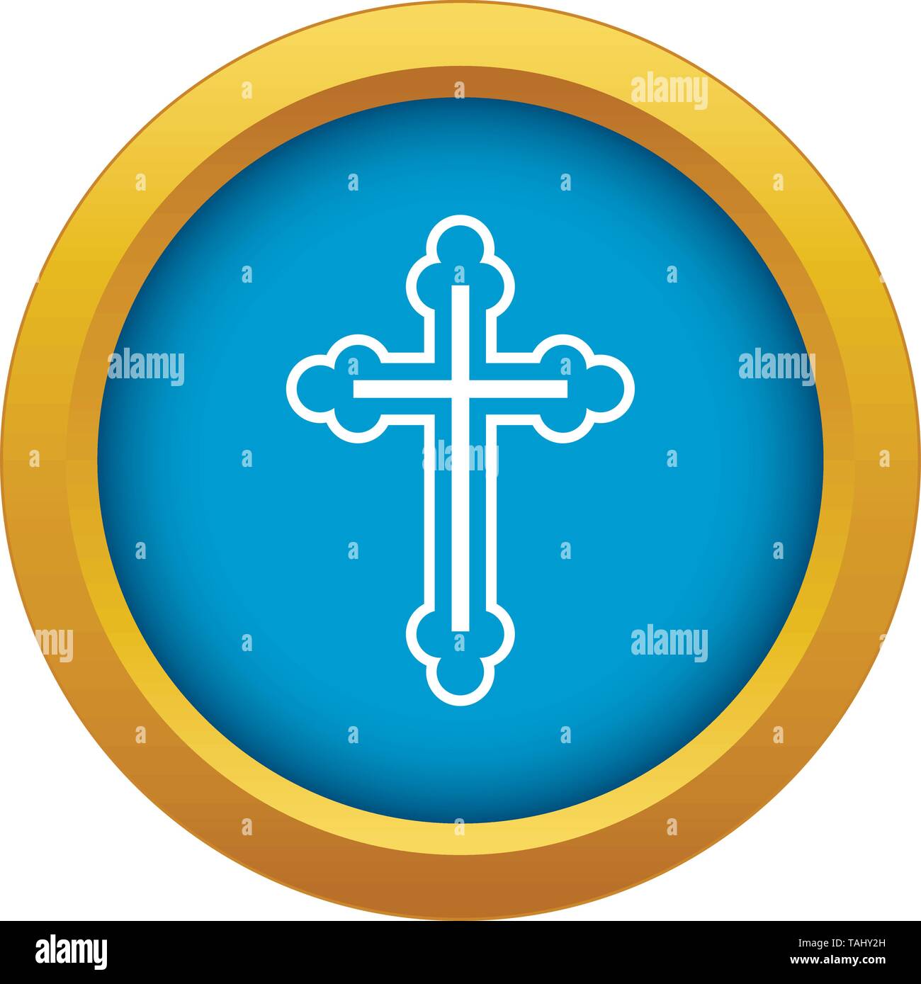 Crucifix icon blue vector isolated Stock Vector Image & Art - Alamy