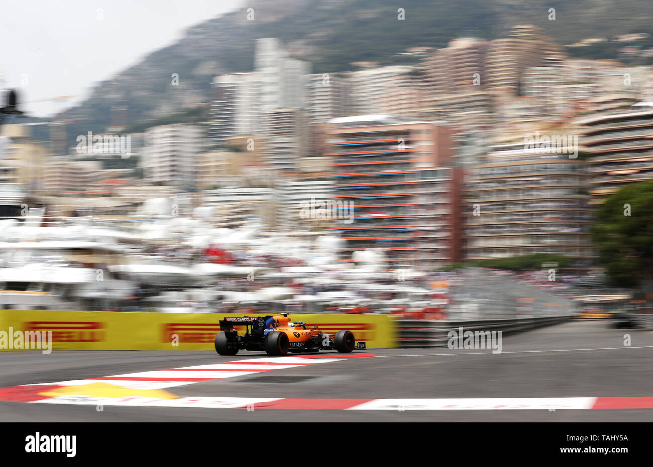 McLaren's Lando Norris takes the Nouvelle Chicane during Third Practice ...