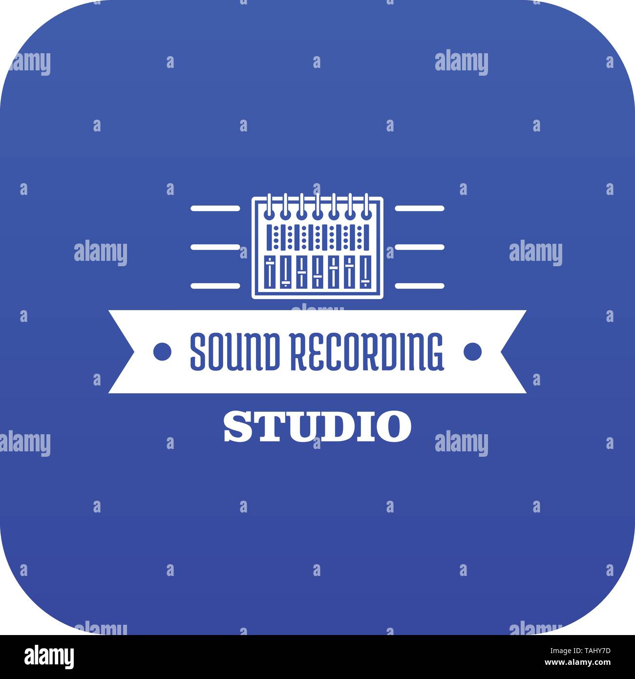 Sound record icon blue vector Stock Vector Image & Art - Alamy