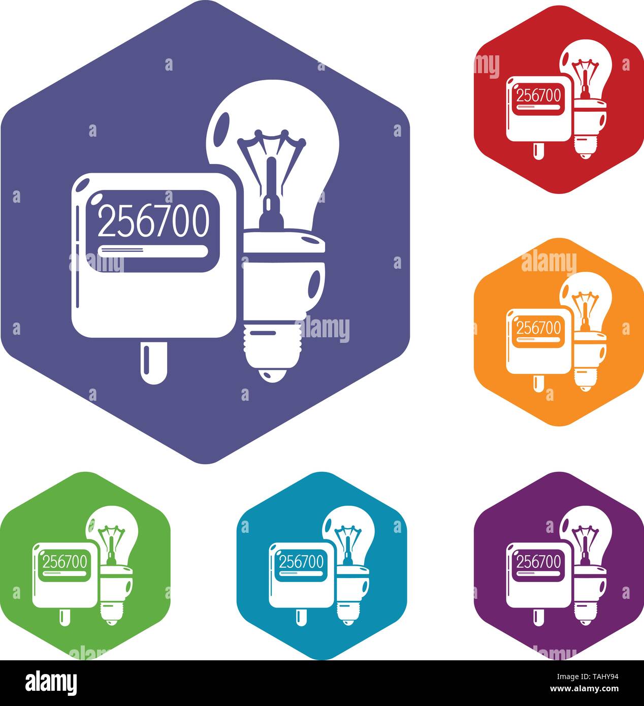 Electricity icons vector hexahedron Stock Vector Image & Art - Alamy