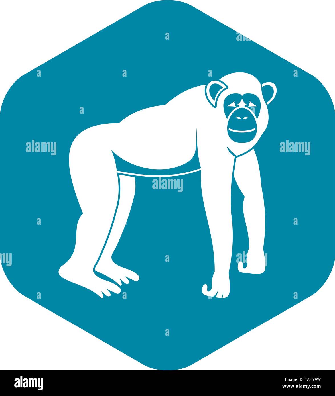 Chimpanzee icon, simple style Stock Vector Image & Art - Alamy