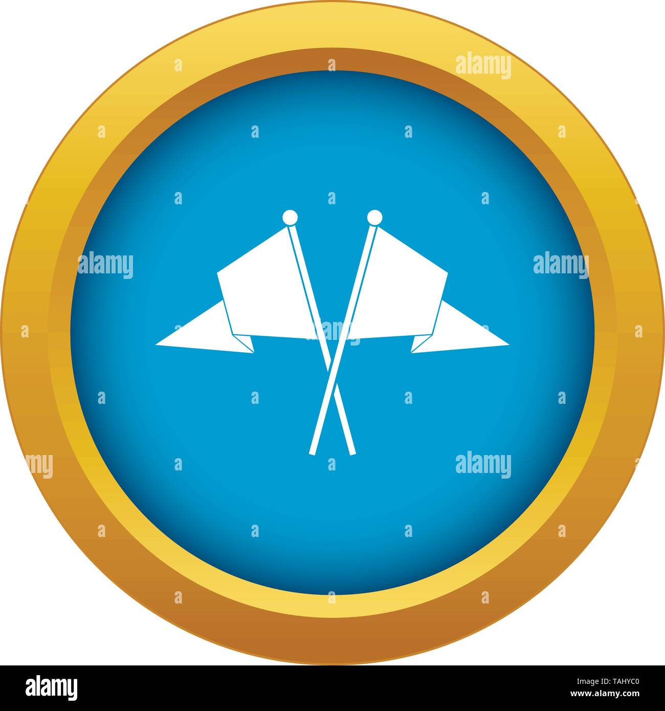 Two flags icon blue vector isolated Stock Vector Image & Art - Alamy