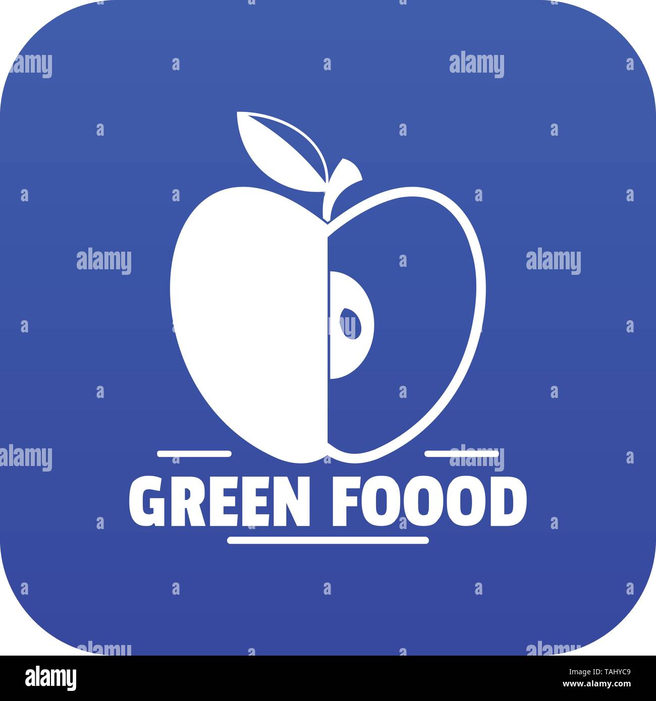 Green food icon blue vector Stock Vector Image & Art - Alamy