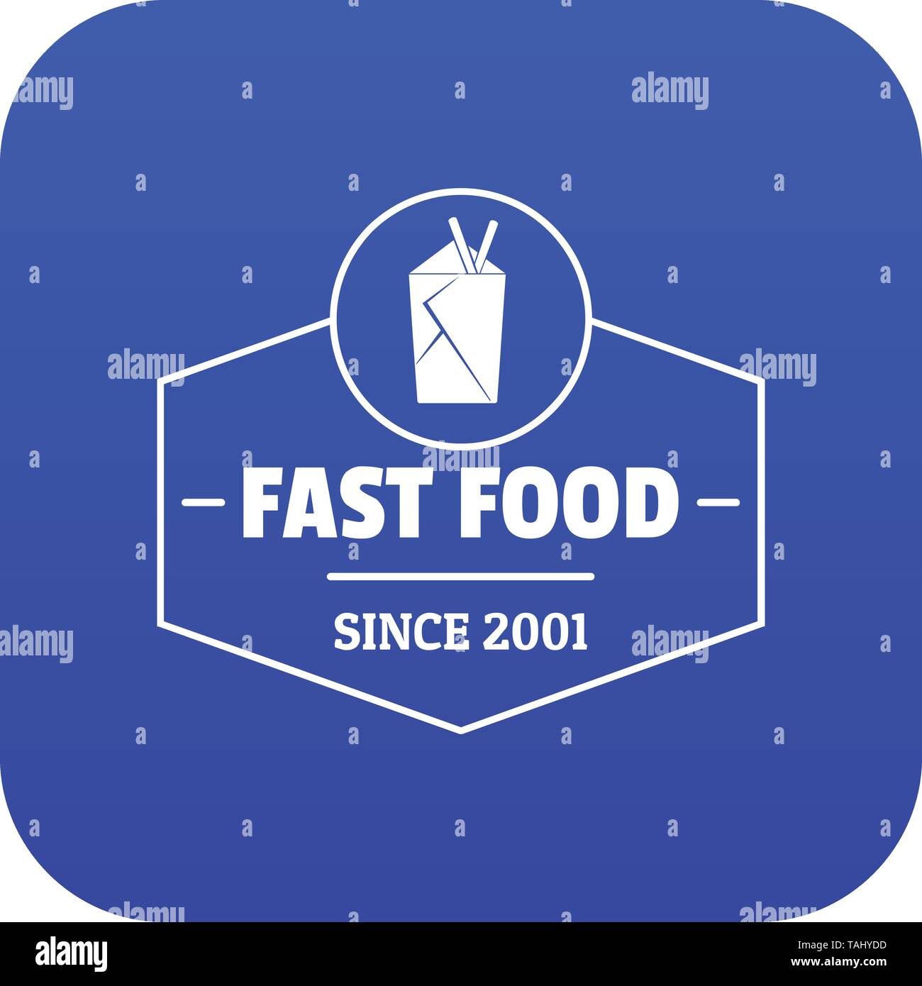 Fast food icon blue vector Stock Vector Image & Art - Alamy