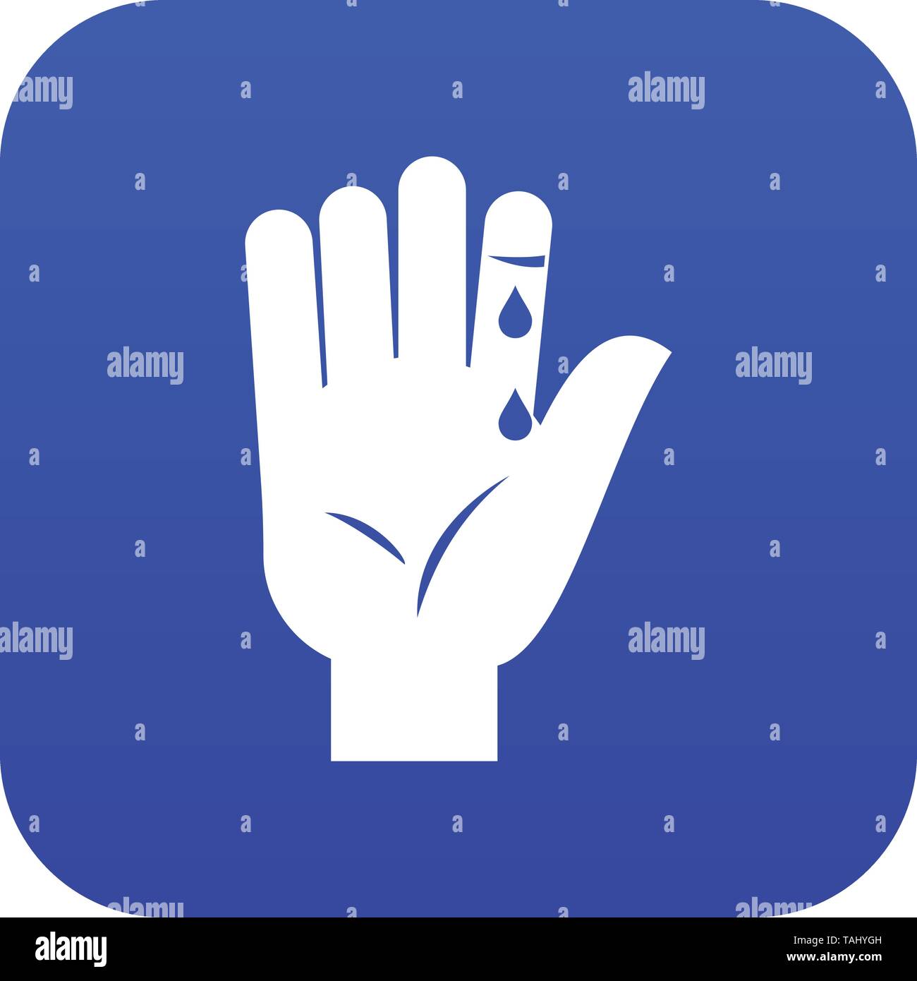 Finger with blood dripping icon digital blue Stock Vector Image & Art ...
