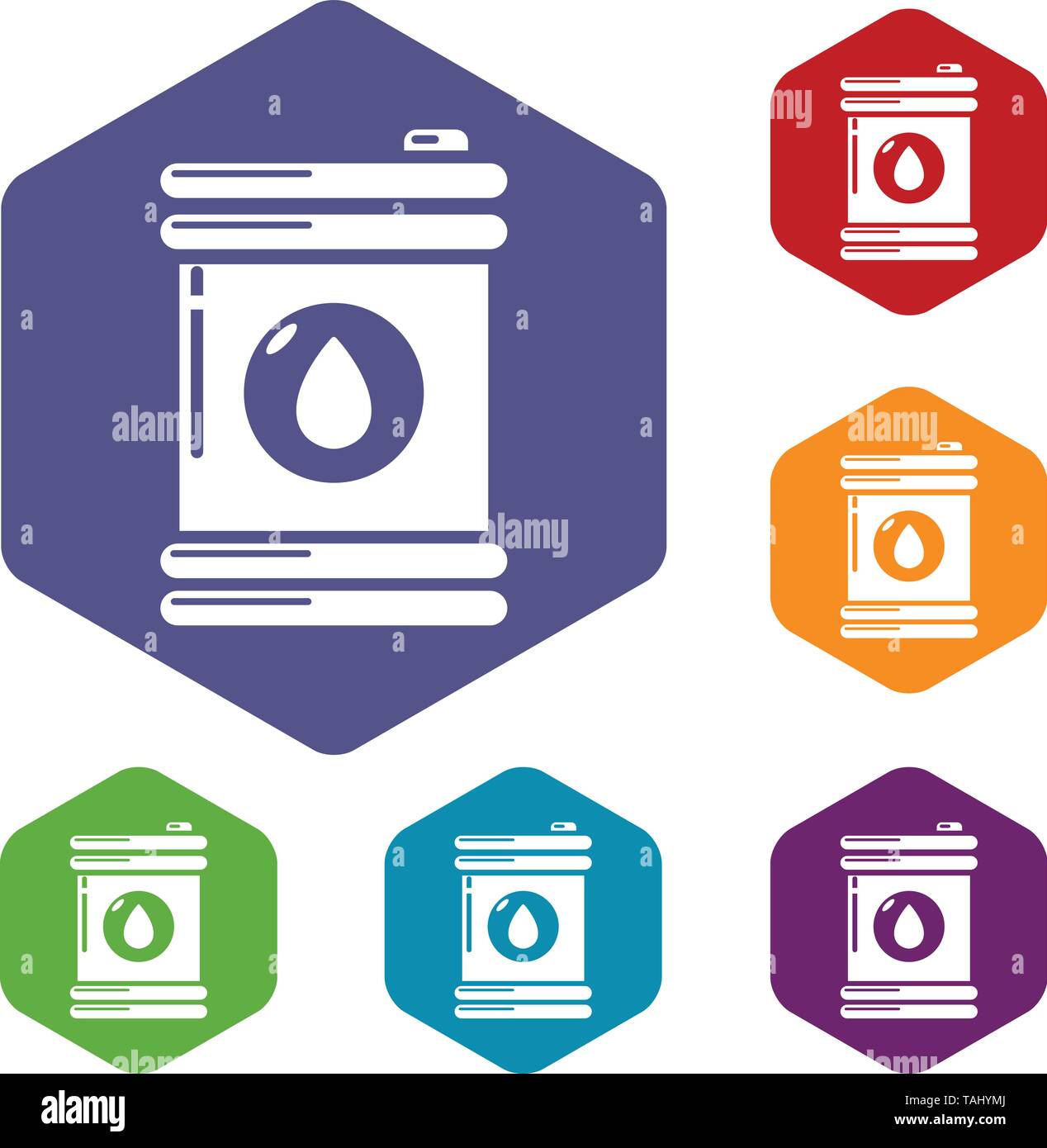 Oil icons vector hexahedron Stock Vector Image & Art - Alamy