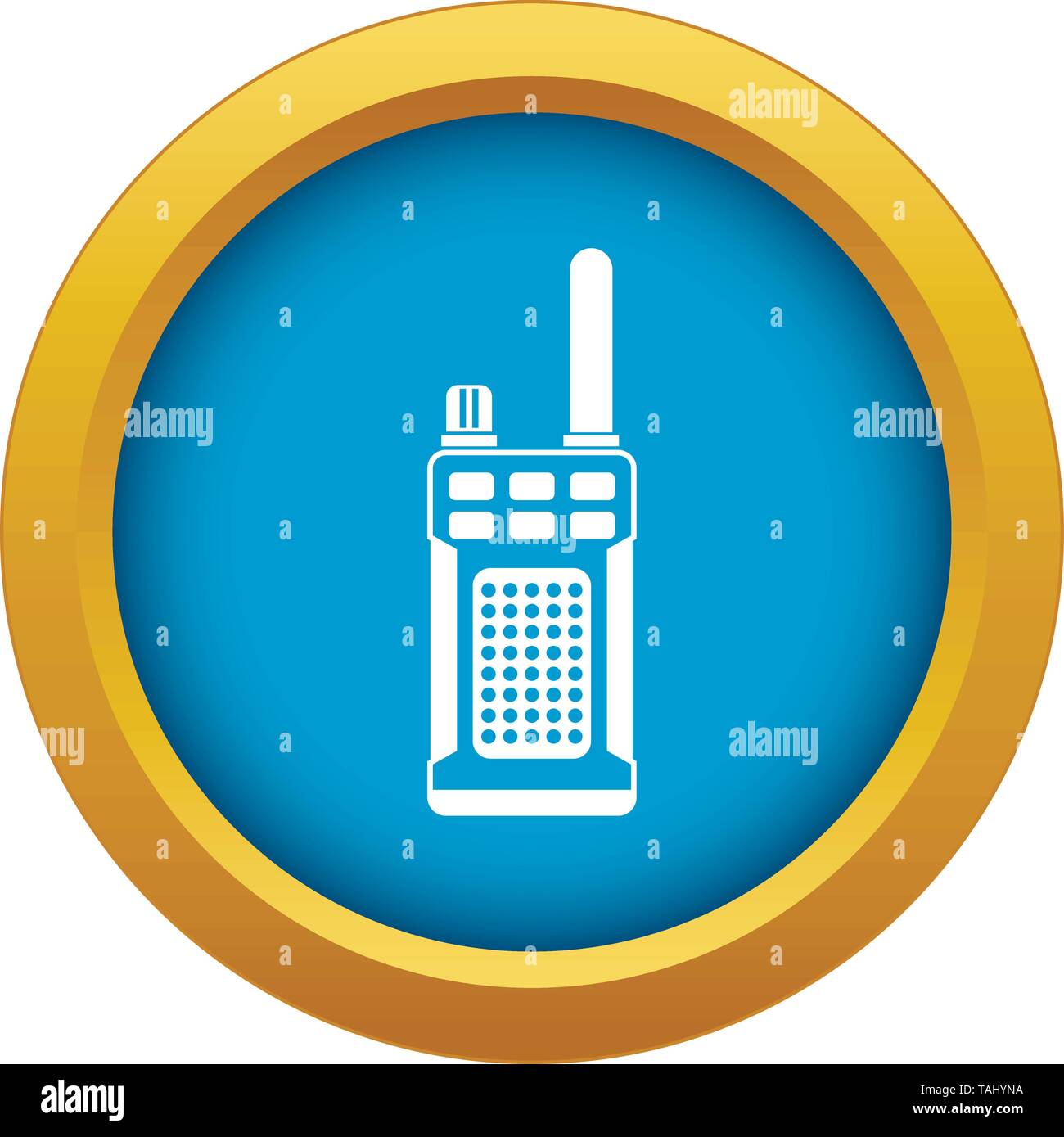 Portable handheld radio icon blue vector isolated Stock Vector Image ...