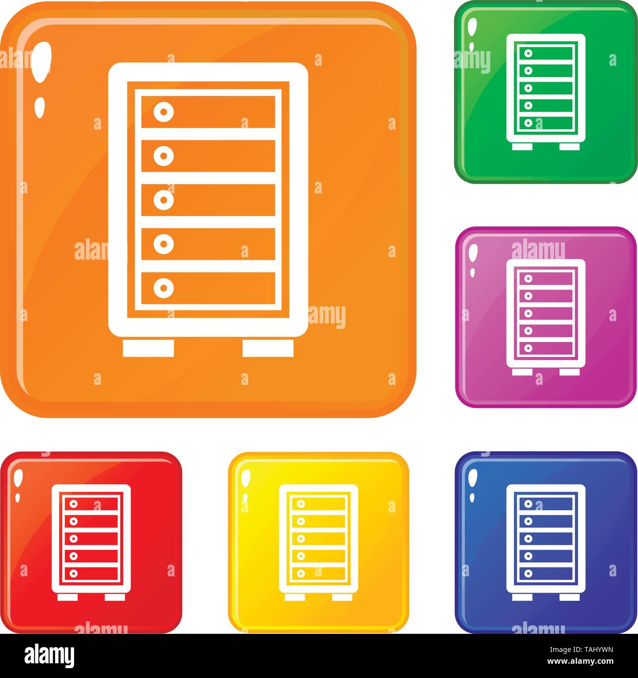 Security safe icons set vector color Stock Vector Image & Art - Alamy