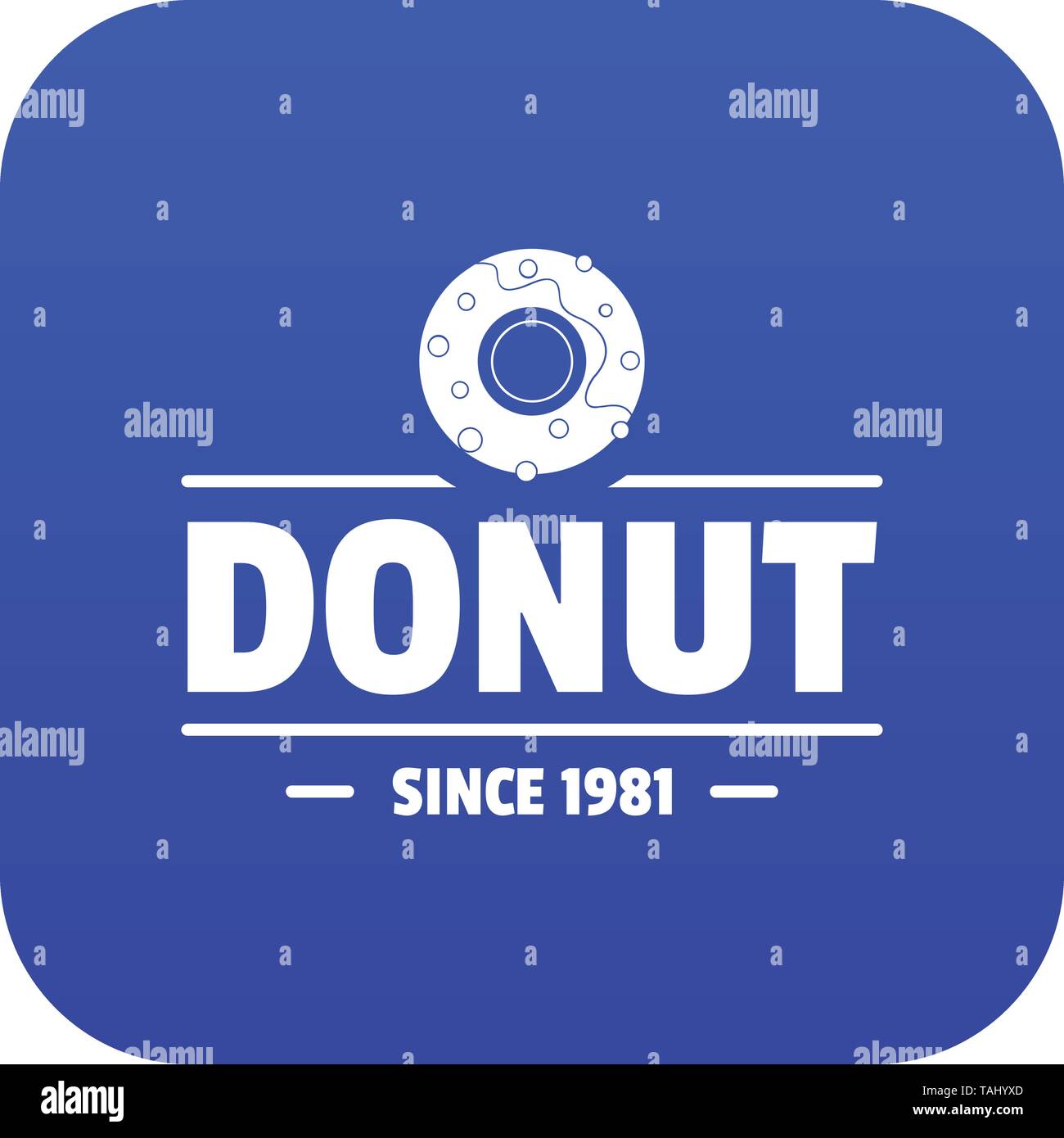 Donut icon blue vector Stock Vector Image & Art - Alamy