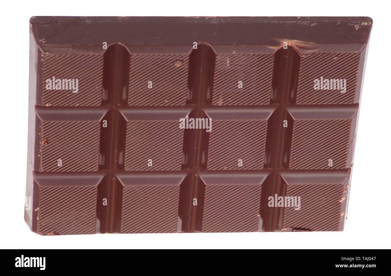 bar of brown chocolate isolated Stock Photo - Alamy