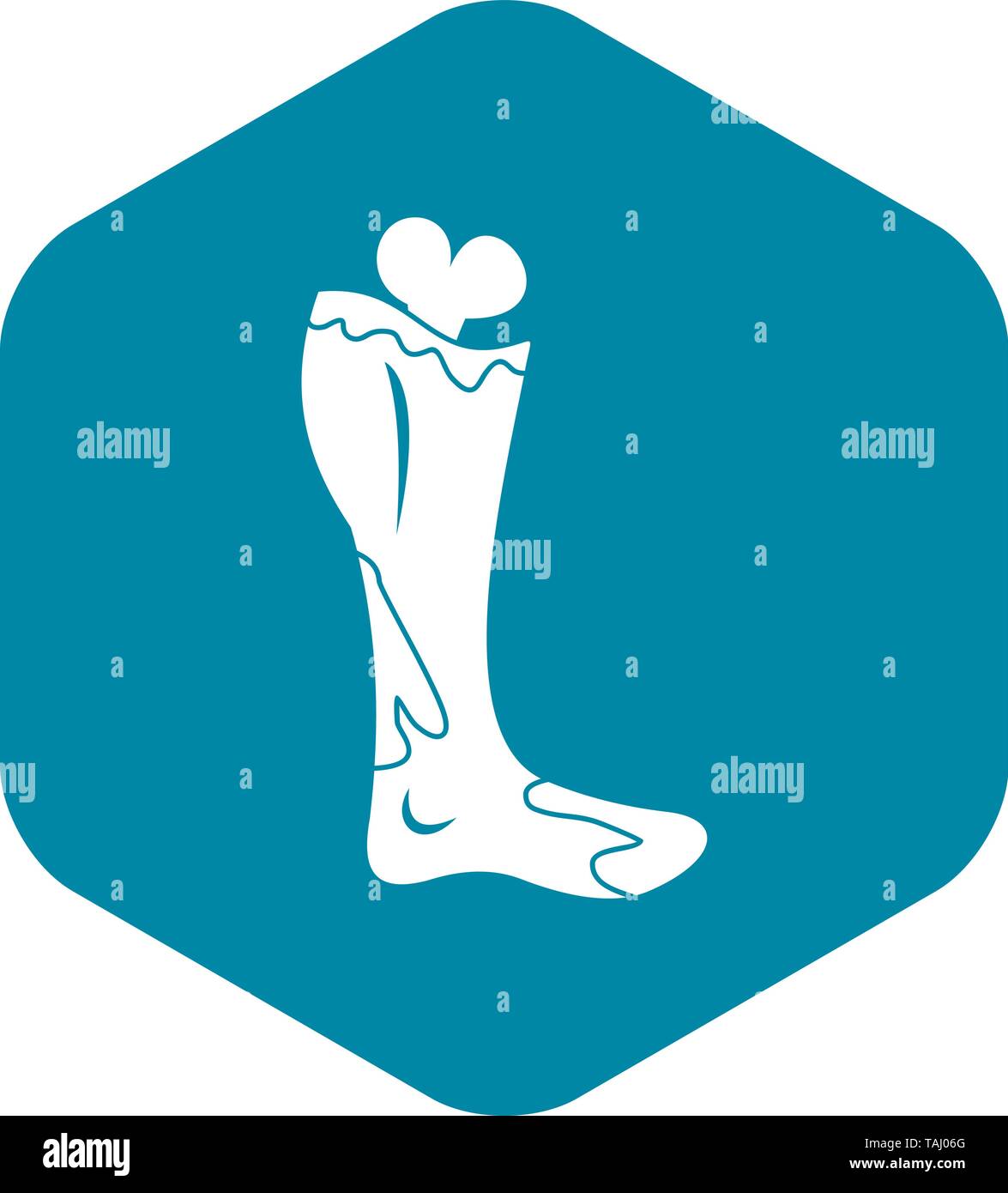Zombie leg icon, simple style Stock Vector Image & Art - Alamy