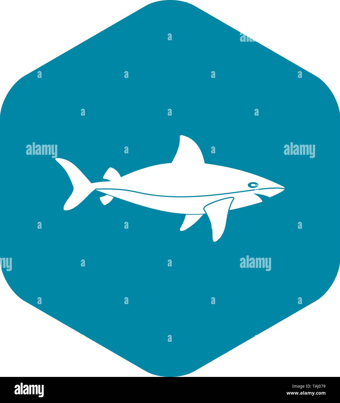 Shark fish icon, simple style Stock Vector Image & Art - Alamy
