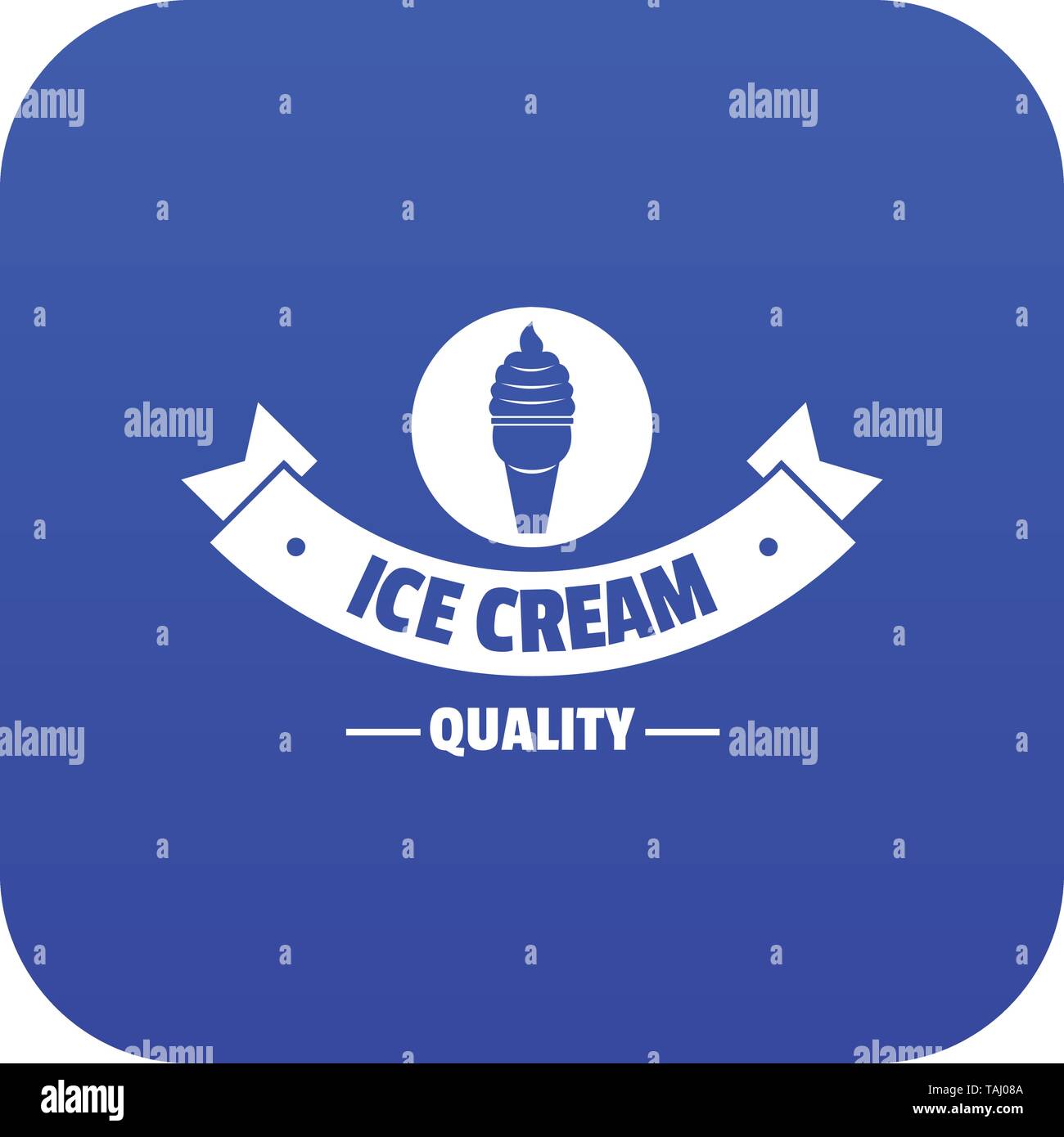 Ice cream icon blue vector Stock Vector Image & Art - Alamy