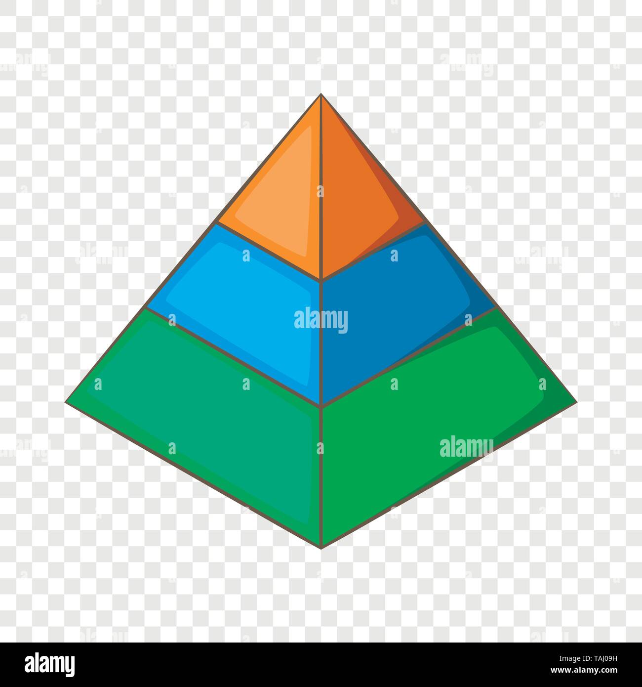 Layered pyramid icon, cartoon style Stock Vector Image & Art - Alamy