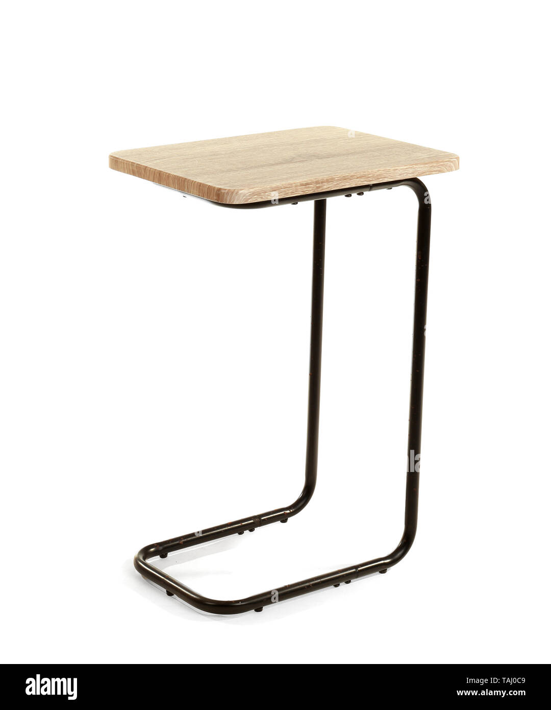 Modern table on white background Stock Photo - Alamy