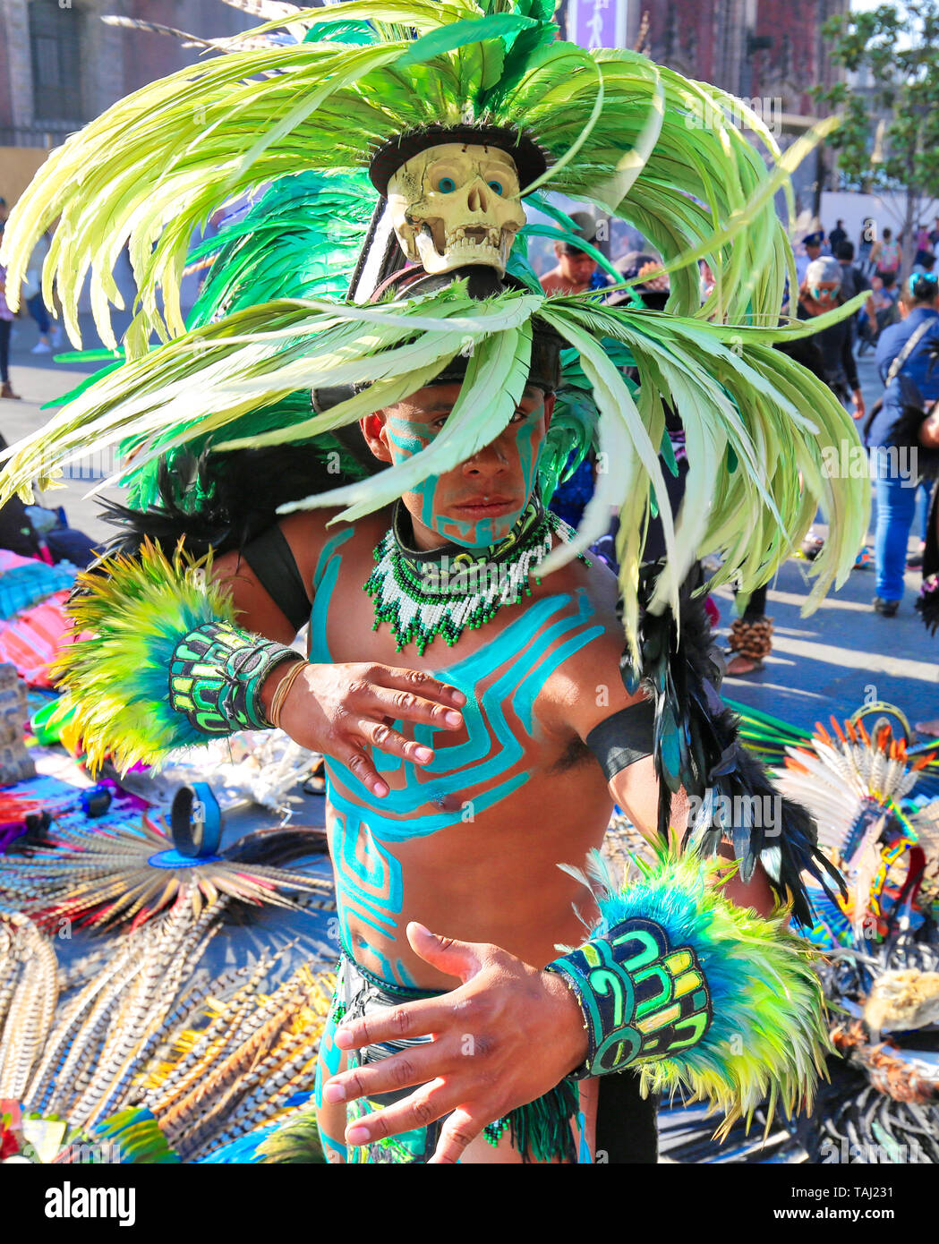 Mexico City, Mexico-23 April, 2019: Indian festival and tribal ...