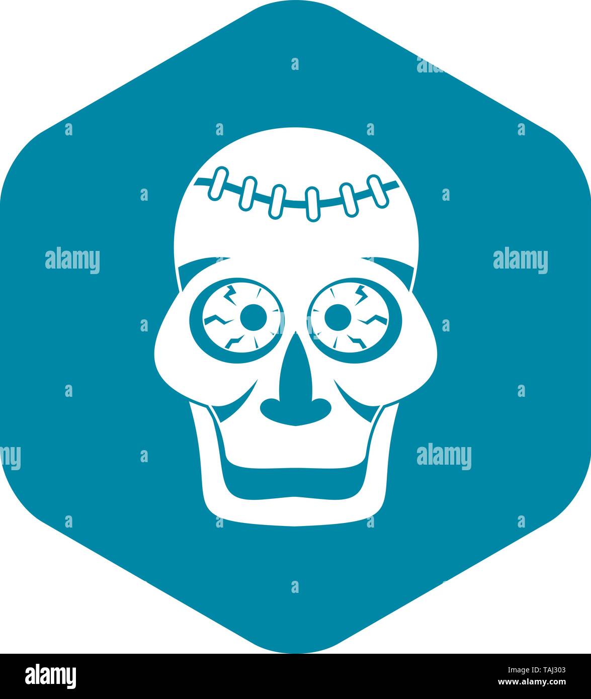 Skull icon, simple style Stock Vector Image & Art - Alamy