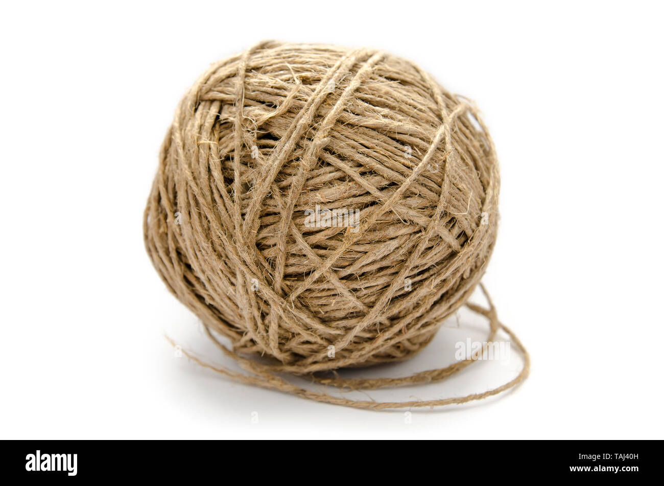 ball of rope isolated on a white background Stock Photo - Alamy