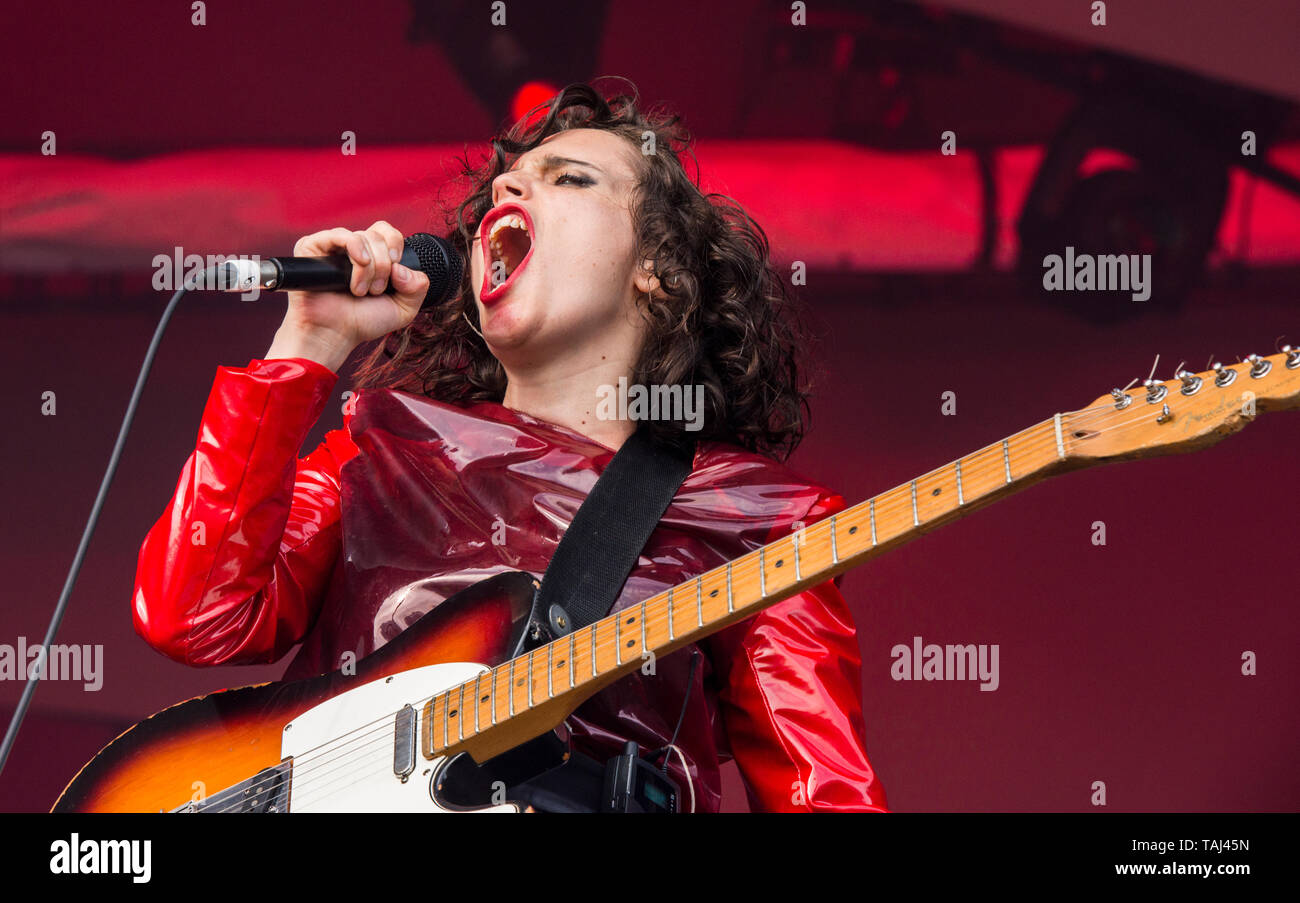 British rock singer and guitarist Anna Calvi performing live at the All ...