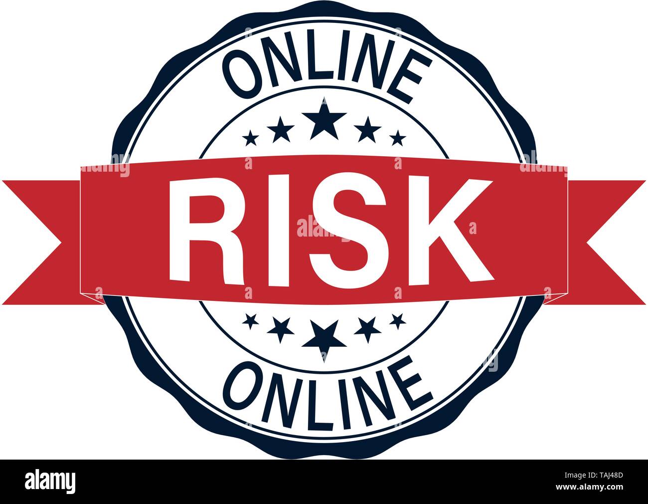 online risk web rubber stamp sign eps10 vector Stock Vector Image & Art ...