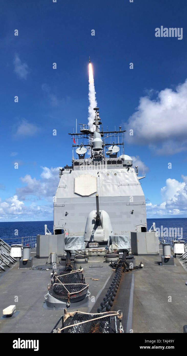 PHILIPPINE SEA (May 25, 2019) – The Ticonderoga-class guided-missile ...