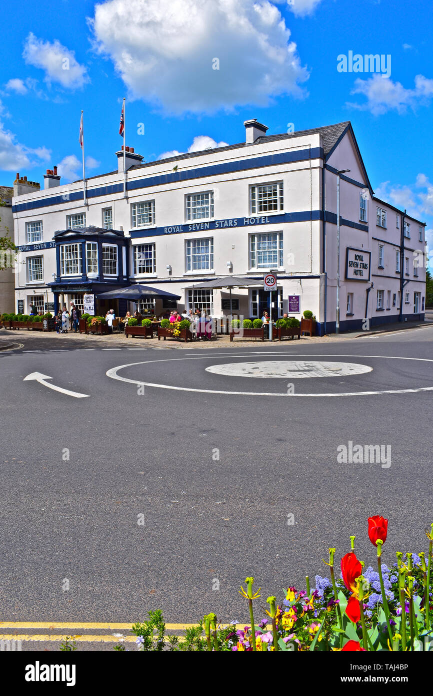 The Royal Seven Stars Hotel occupies a prominent location in the town ...