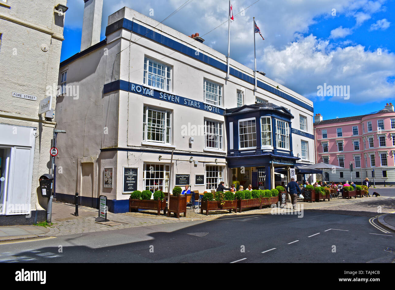 The Royal Seven Stars Hotel occupies a prominent location in the town ...