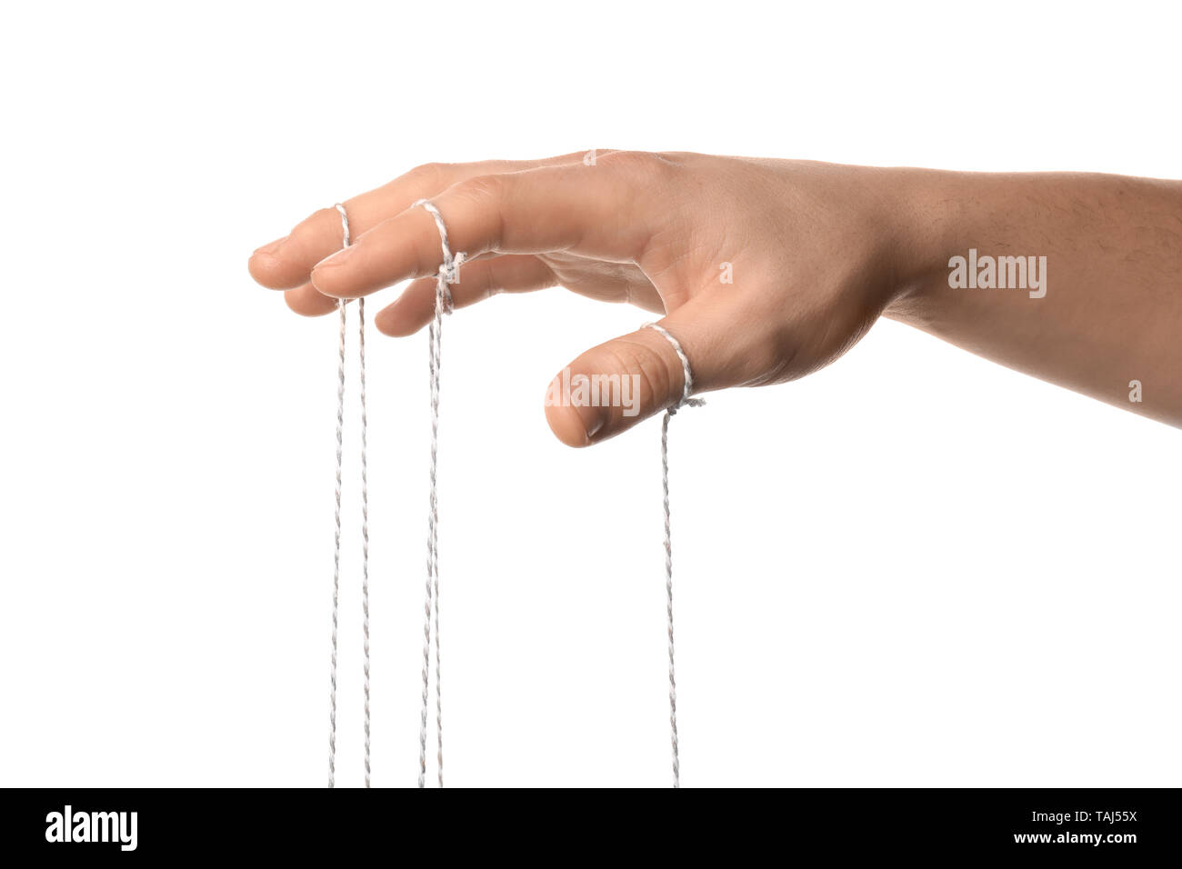 Man hand puppet strings hi-res stock photography and images - Alamy