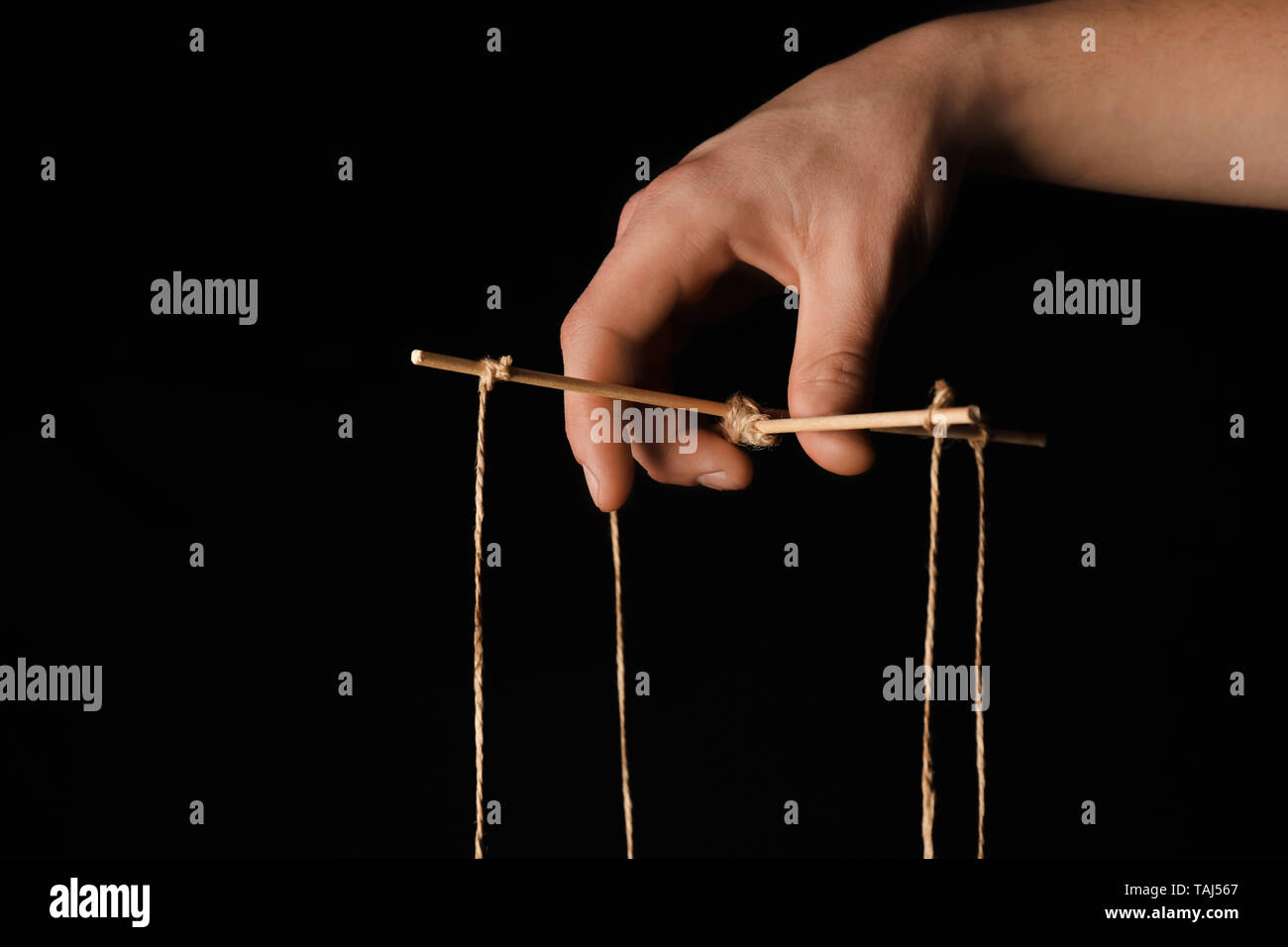 Man Hand Puppet Strings High Resolution Stock Photography and Images ...