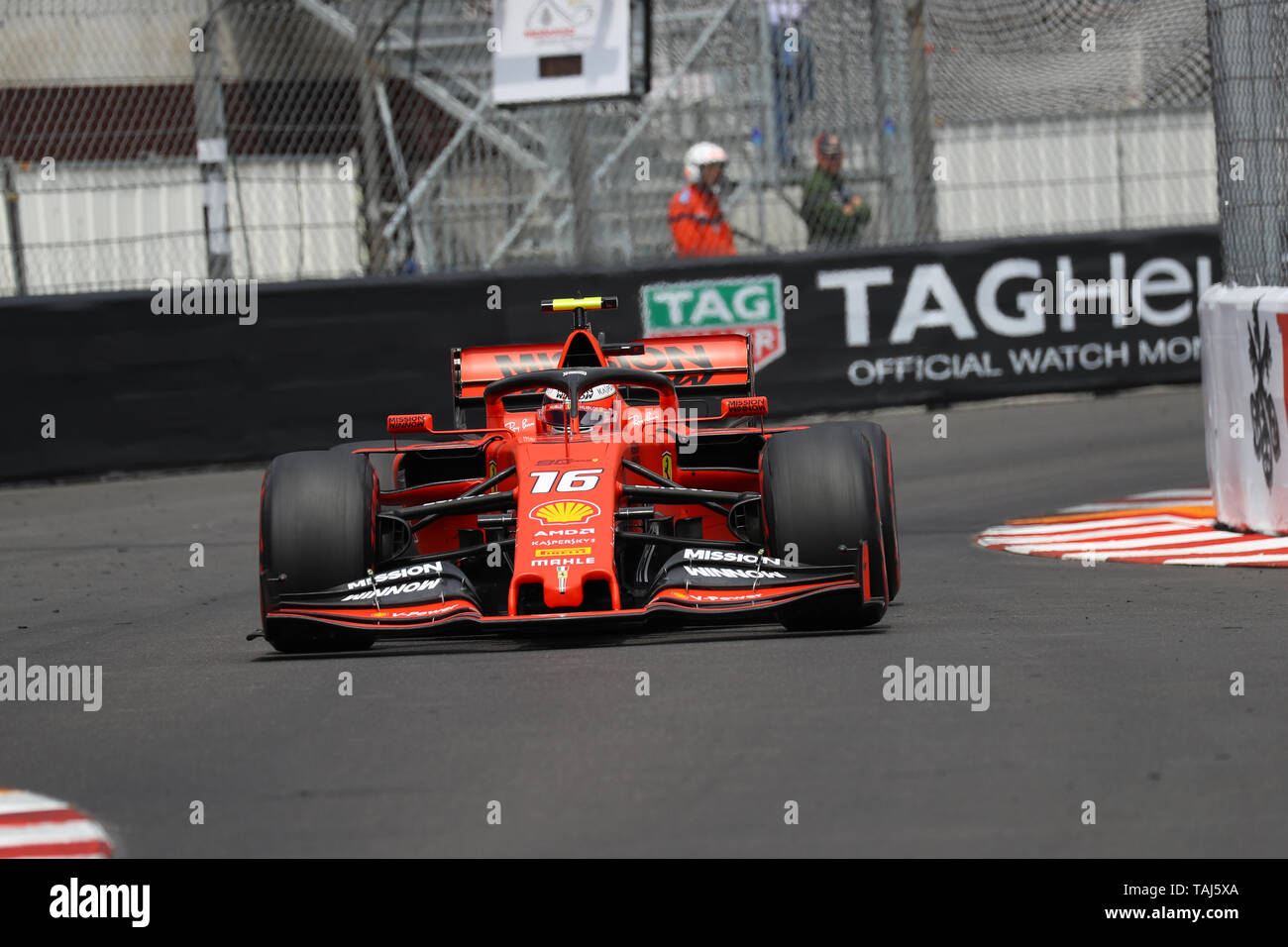 Monte Carlo, Monaco. 25th May , 2019. Charles Leclerc of Scuderia ...