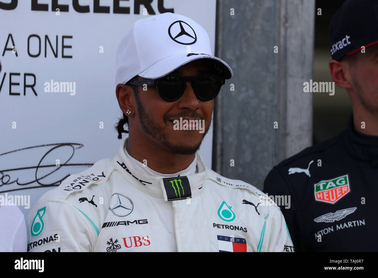 Monte Carlo, Monaco. 25th May , 2019. Lewis Hamilton of Mercedes AMG ...
