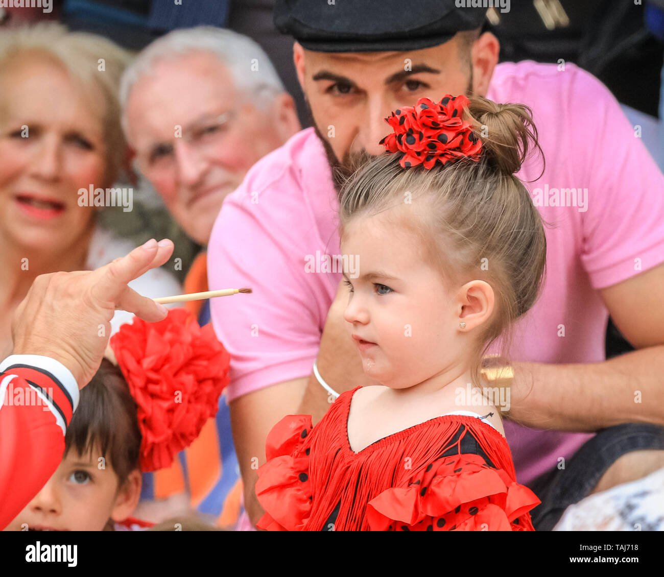 South Bank, London, UK - 25th May 2019. Sevilla based Flamenco dancer ...