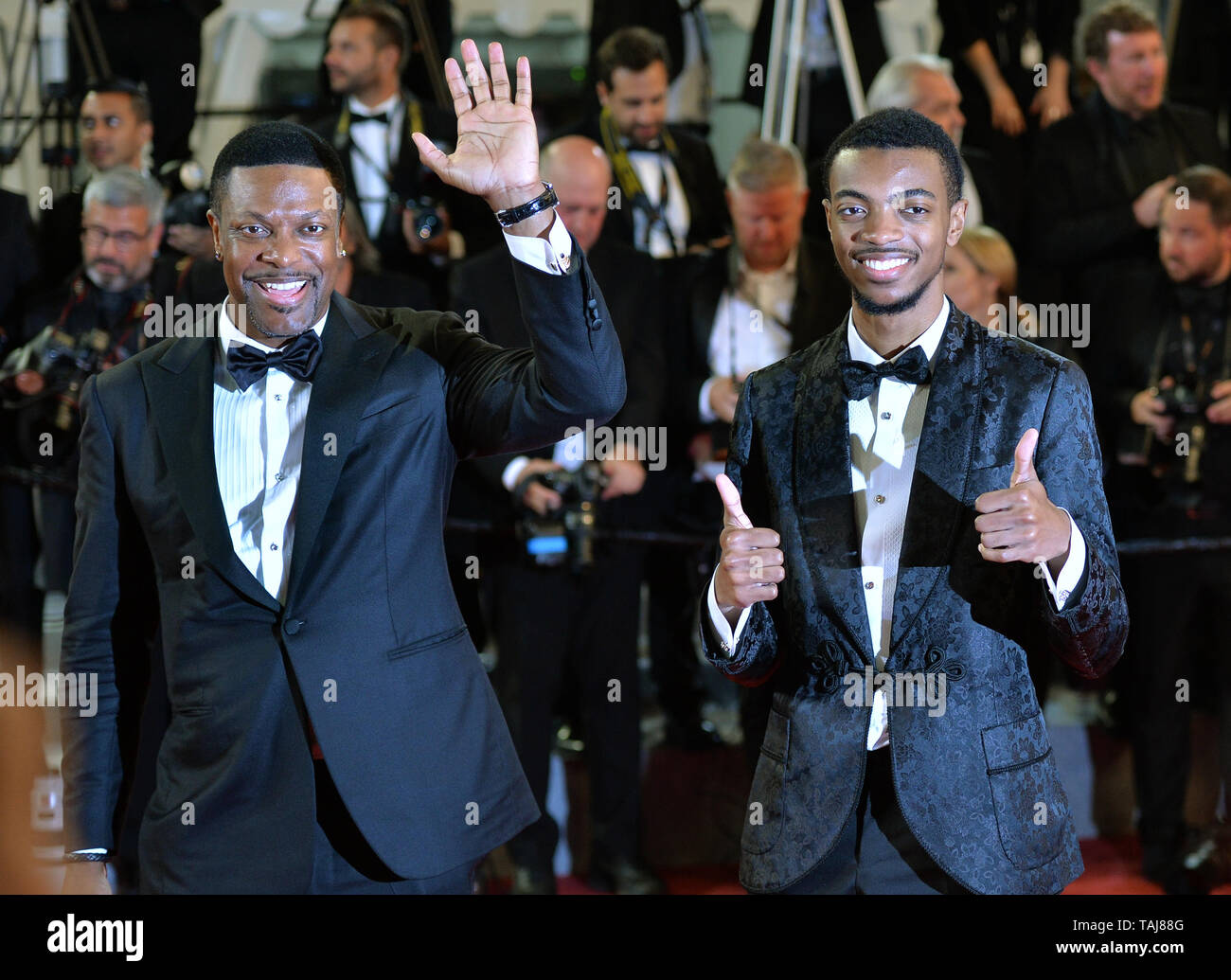 Cannes, Germany. 24th May, 2019. Chris Tucker (l) and his son Destin ...