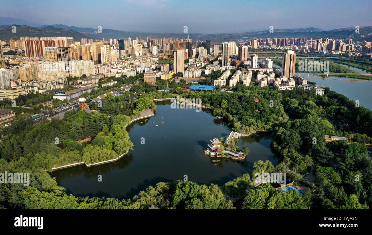 Baoji. 25th May, 2019. Aerial photo taken on May 25, 2019 shows the ...