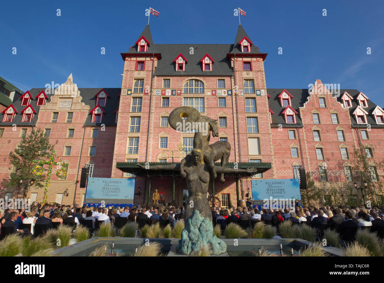 Rust, Germany - May 24, 2019: New Hotel Kronasar opens at Europa-Park ...