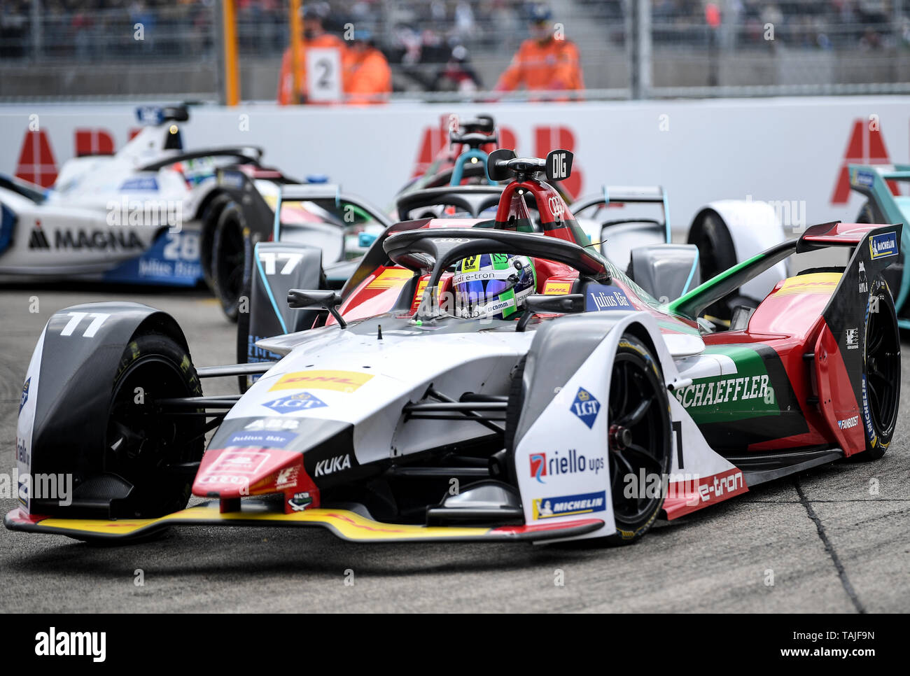 25 May 2019, Berlin: Motorsport: Formula E Championship, ePrix, race at ...