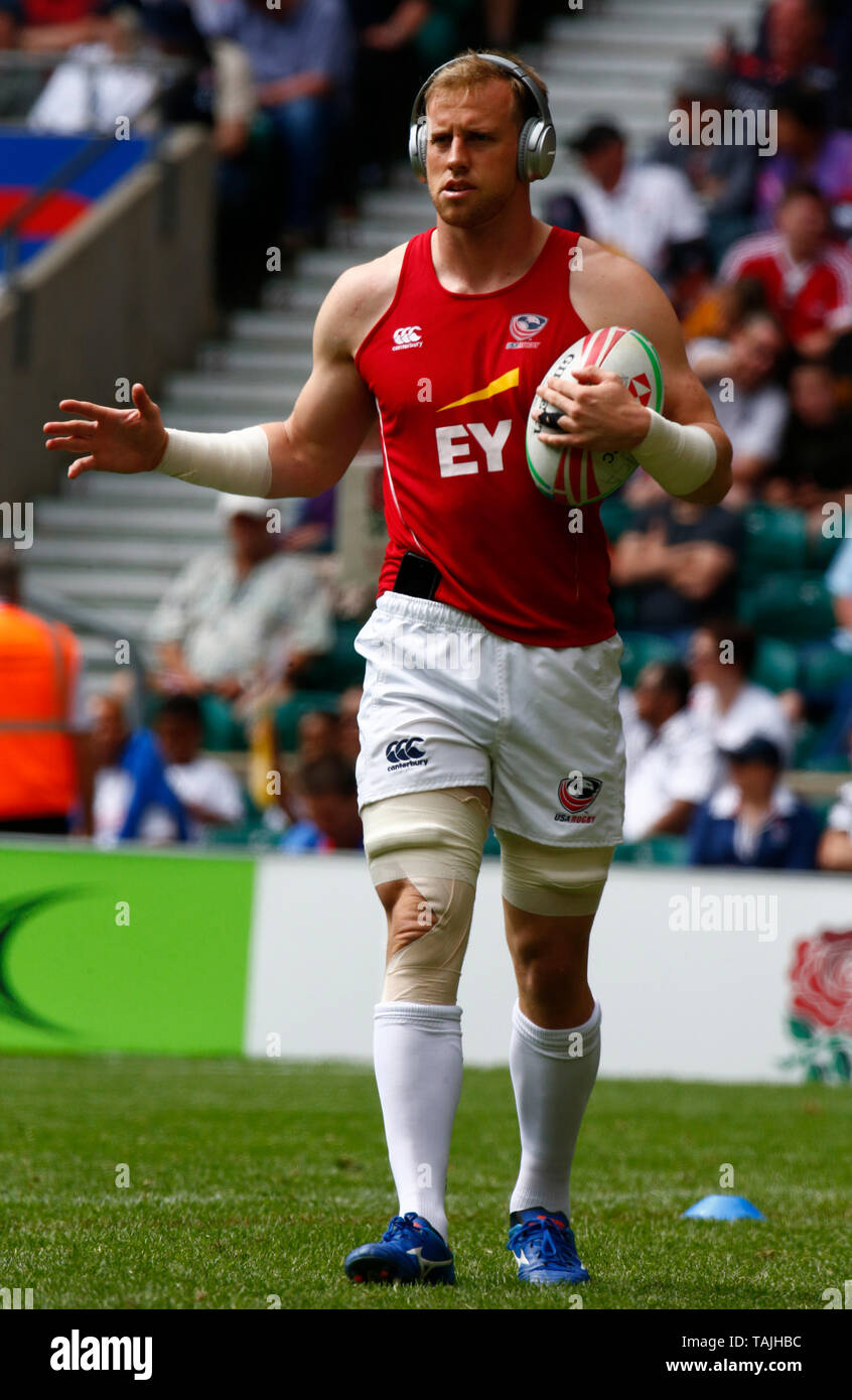 London, UK. 26th May, 2019. Ben Pinkelman of USA during The HSBC London ...