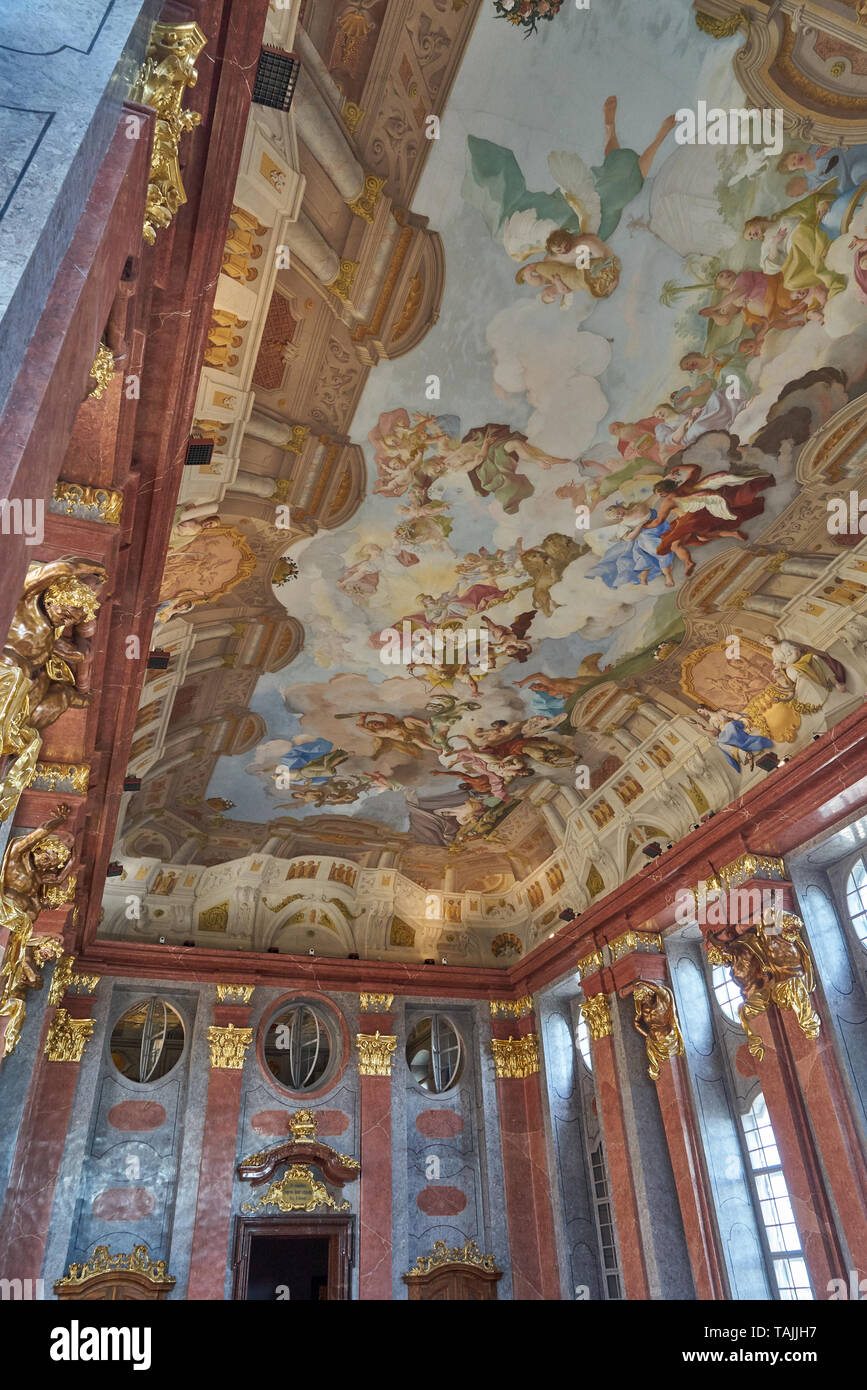 Melk abbey ceiling hi-res stock photography and images - Alamy