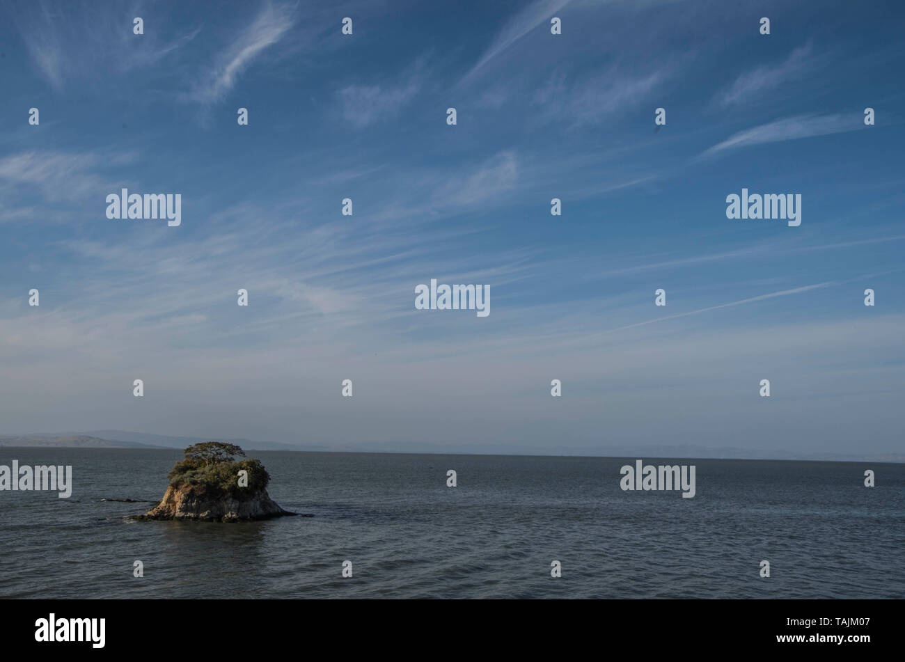 This small island borders China Camp State Park in California Stock ...