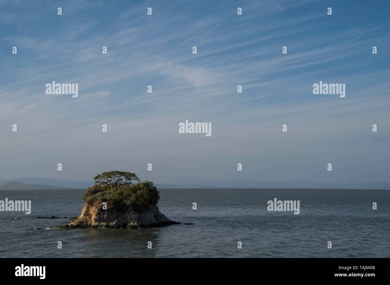 This small island borders China Camp State Park in California Stock ...