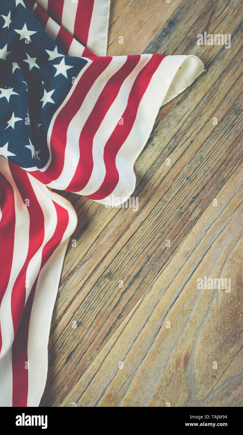 Rustic wooden american flag hi-res stock photography and images - Alamy